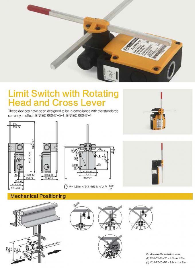 CBR Cross Rods Head Position Limit Switch Rotating Head Crane Position ...