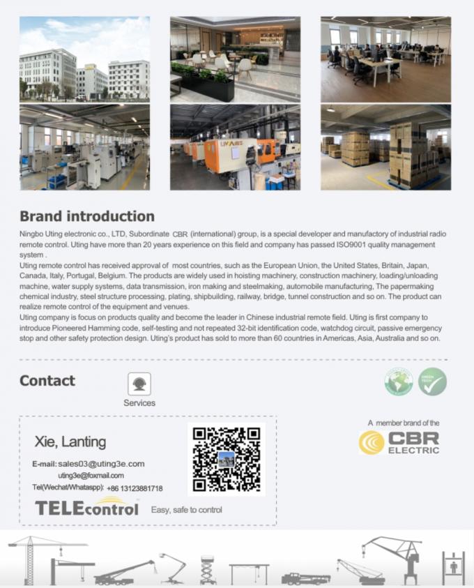 Telecrane wireless radio remote control green rotary magnetic switch