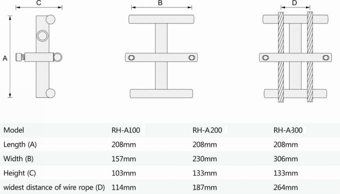 Alloy Aluminum Wire Rope Load Cell 3000kg On Multiple Cables Wire ...