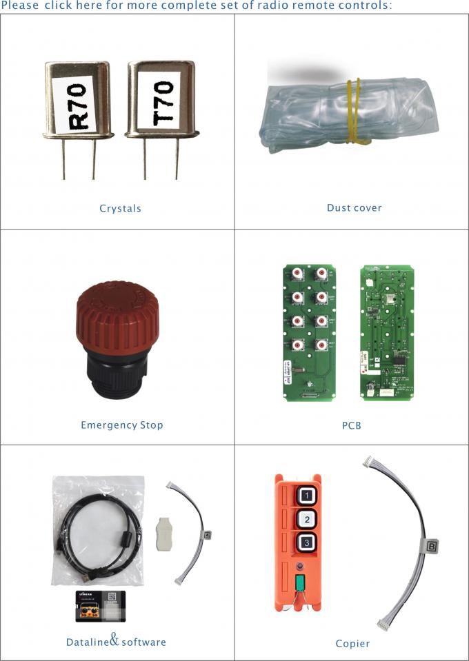 Telecrane wireless radio remote control green rotary magnetic switch