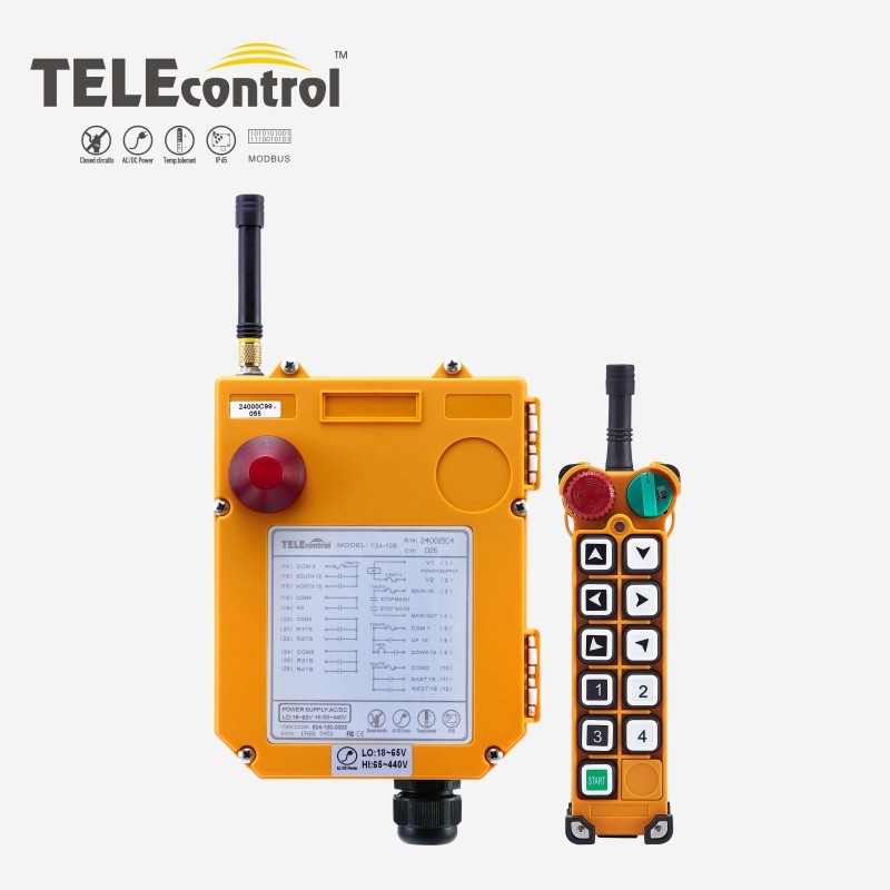 F24-10S Overhead Crane Remote Control 440V Radio Remote Control System ...